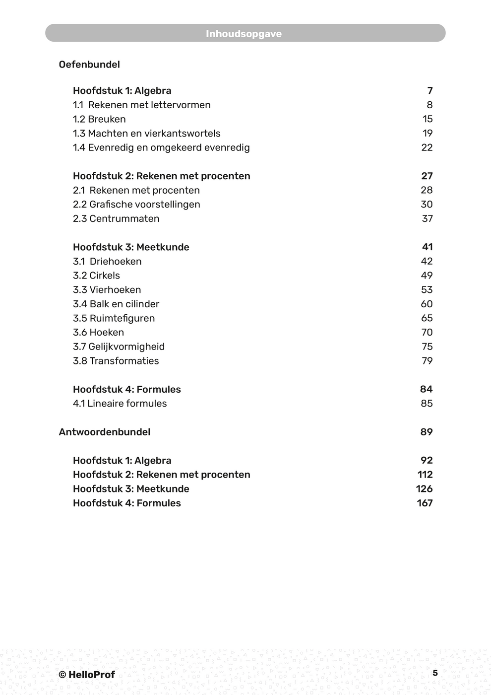 Oefenboek wiskunde tweede middelbaar | HelloProf